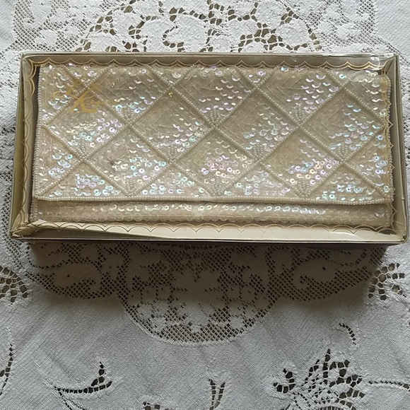 La Regale | Bags | Vintage Sequins Pocket Book With Original Box | Poshmark